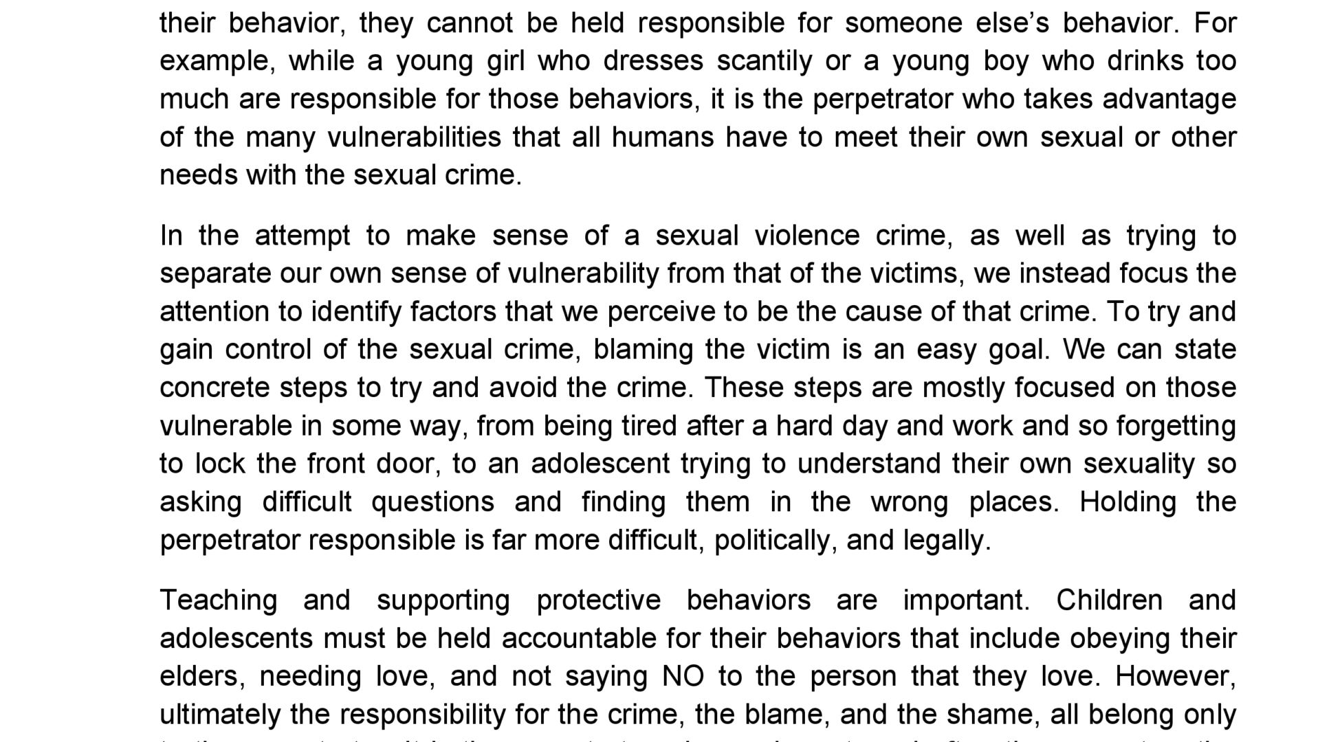 Position Papers – Center for the Prevention & Treatment of Child Sexual ...